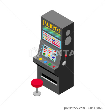 Isometric view of black slot machine - Stock Illustration [60417866 ...