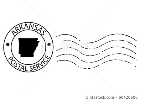 Arkansas postal stamp Vector illustration Eps 10 - Stock Illustration ...