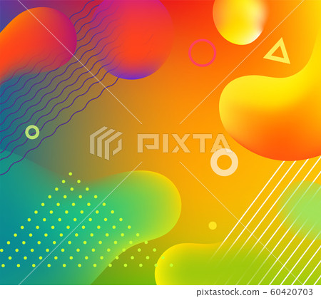 Trendy modern landing page template with color - Stock Illustration ...