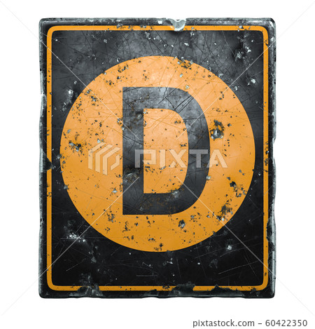 Public road sign orange and black color with a... - Stock Illustration ...