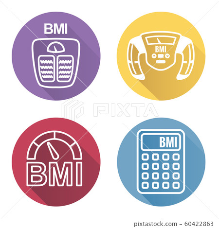 BMI or Body Mass Index Icons - Stock Illustration [60422863] - PIXTA