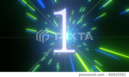 Countdown 1 second "blue / green" that entered... - Stock Illustration ...