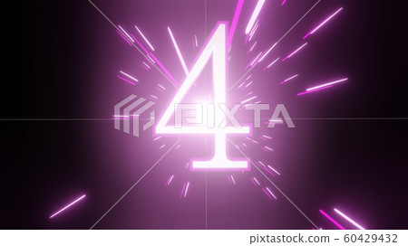 Countdown 4 seconds into the warp "Red / Pink" - Stock Illustration ...