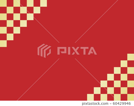 Red and gold checkered background - Stock Illustration [60429946] - PIXTA