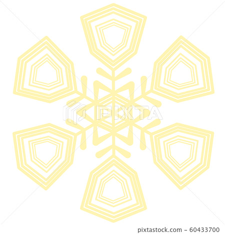 Snowflake (yellow) - Stock Illustration [60433700] - PIXTA