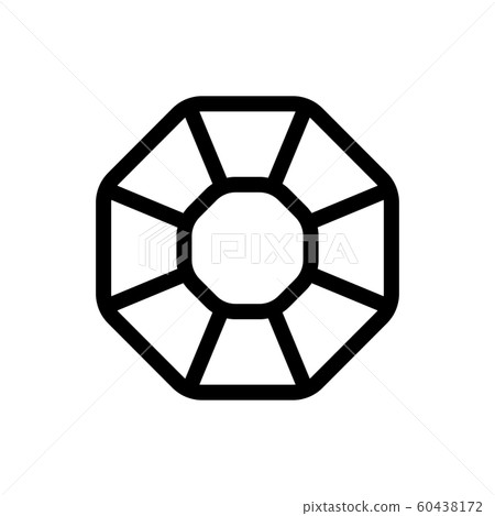 Amethyst icon vector. Isolated contour symbol... - Stock Illustration ...