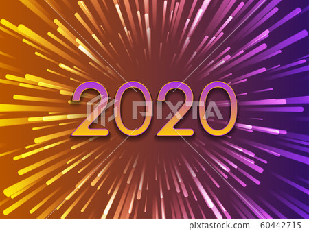 2020 New Year abstract colorful background - Stock Illustration ...