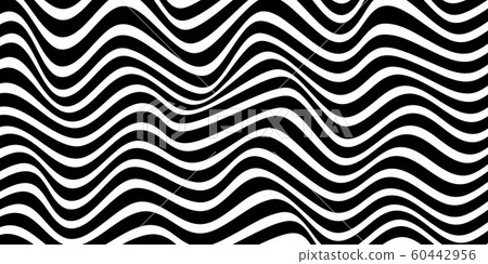 Pattern of black wavy line - Stock Illustration [60442956] - PIXTA
