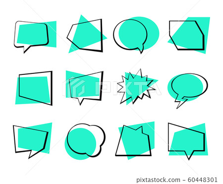 Speech bubbles collection - set of vector elements - Stock Illustration ...