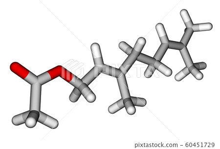 Geranyl acetate, a compound with fruity rose aroma - Stock Illustration ...