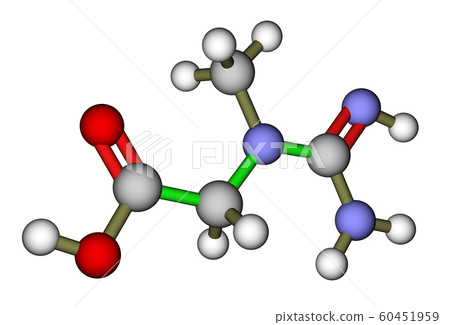Creatine 3D molecular structure - Stock Illustration [60451959] - PIXTA