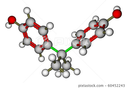 Bisphenol A molecular structure - Stock Illustration [60452243] - PIXTA
