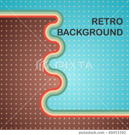 abstract retro background with color waves - Stock Illustration ...