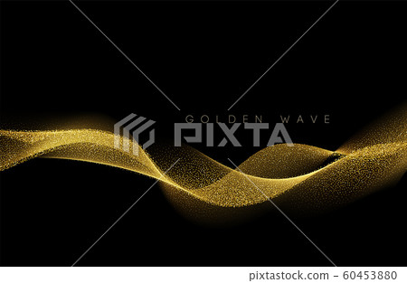 Abstract shiny color gold wave design element - Stock Illustration ...