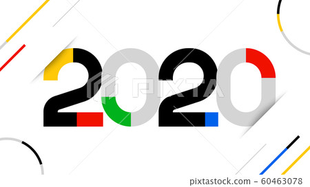2020 text calendar banner greetings card - Stock Illustration [60463078 ...