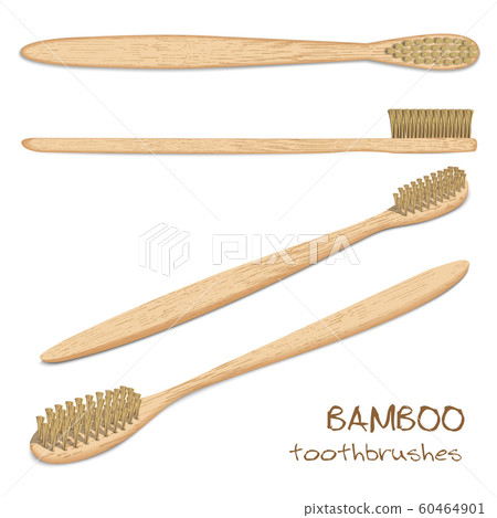 bamboo toothbrushes vector 6 - Stock Illustration [60464901] - PIXTA