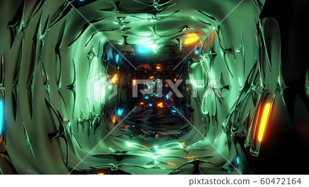 endless abstract fantasy elven tunnel corridor...-插圖素材 [60472164] - PIXTA圖庫