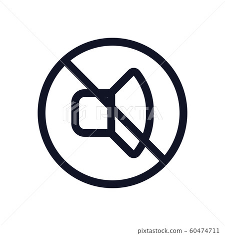 Phone Sound off or on Icon depicting lines showing - Stock Illustration ...