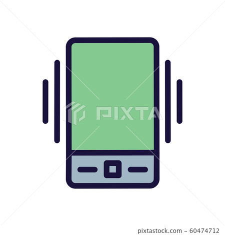 Phone Sound off or on Icon depicting lines showing - Stock Illustration ...