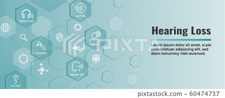 Hearing Aid or loss Web Header Banner with Sound-插圖素材 [60474737] - PIXTA圖庫