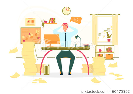 Computer Malfunction, Failure Flat Vector Concept - Stock Illustration ...