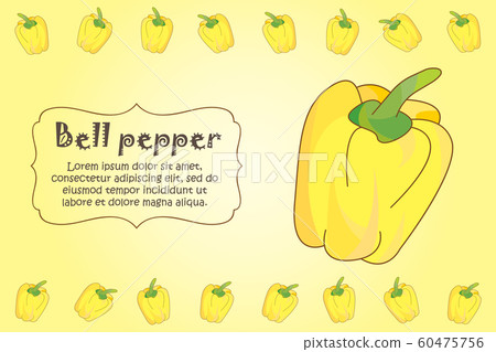 Card for kitchen notes. Blank with yellow bell...-插圖素材 [60475756] - PIXTA圖庫