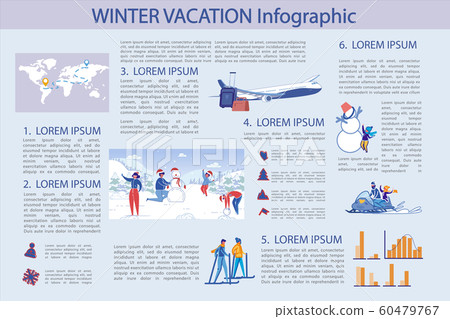 Winter Vacation, Infographic, Vector Illustration. - Stock Illustration ...