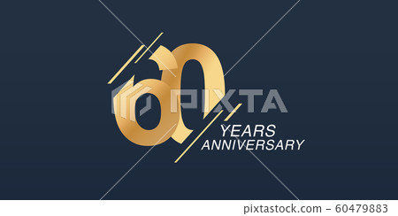 60 years anniversary vector icon, logo. Graphic...-插圖素材 [60479883 ...