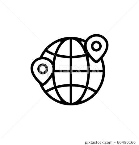 Location of objects icon vector. Isolated... - Stock Illustration ...
