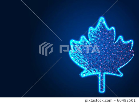 Canadian Maple Leaf, Abstract Low poly Designs,... - Stock Illustration ...