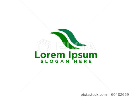 Green Wave Logo Designs Vector Illustration - Stock Illustration ...