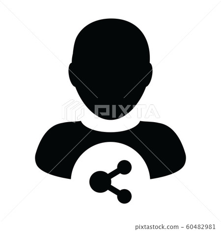Technology icon vector male person profile avatar - Stock Illustration ...