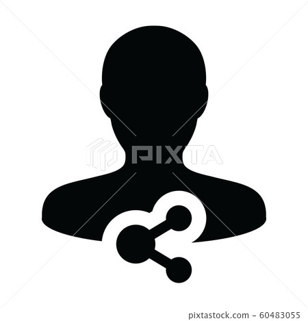 Technology icon vector male person profile avatar - Stock Illustration ...