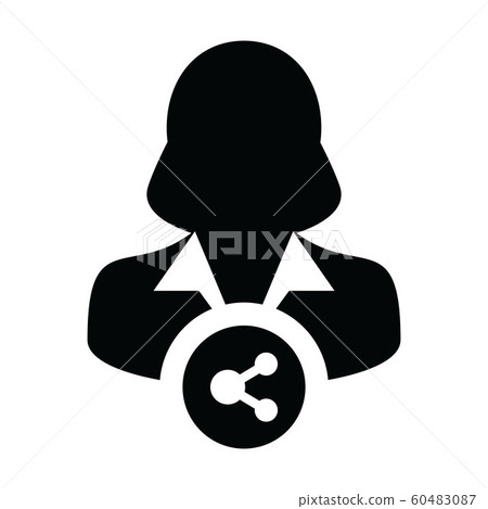 Technology icon vector male person profile avatar - Stock Illustration ...