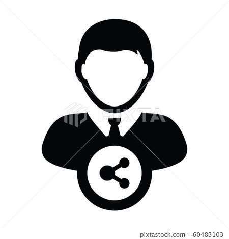 Technology icon vector male person profile avatar - Stock Illustration ...