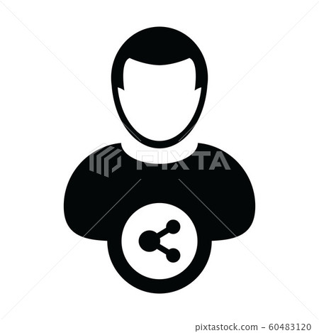 Technology icon vector male person profile avatar - Stock Illustration ...