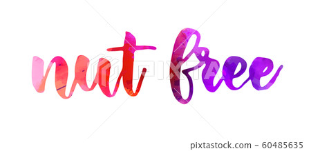 Nut free lettering - Stock Illustration [60485635] - PIXTA