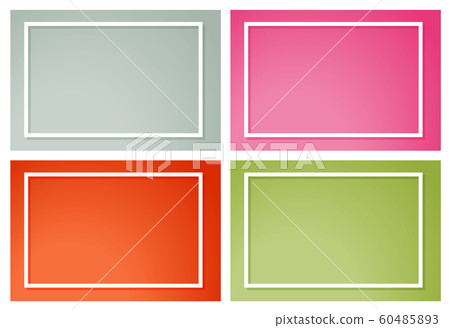 Four backgrounds with frames - Stock Illustration [60485893] - PIXTA