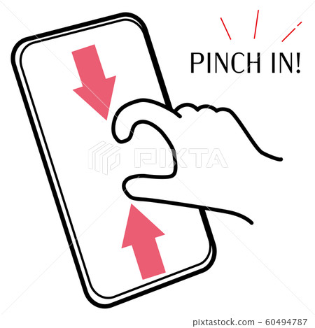 Smartphone pinch in illustration - Stock Illustration [60494787] - PIXTA