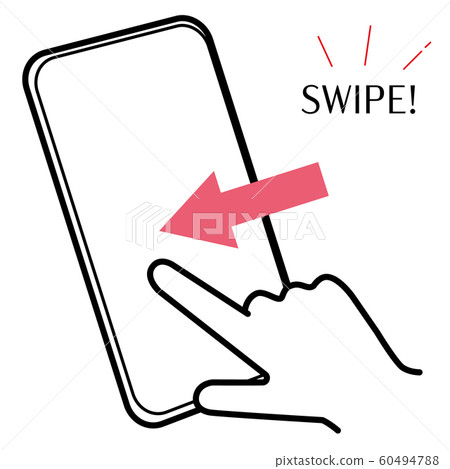 Smartphone swipe illustration - Stock Illustration [60494788] - PIXTA