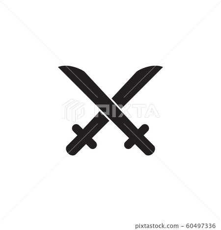 sword icon. fight design vector illustration. - Stock Illustration ...