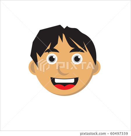 smiling faces characters isolated vector - Stock Illustration [60497339 ...
