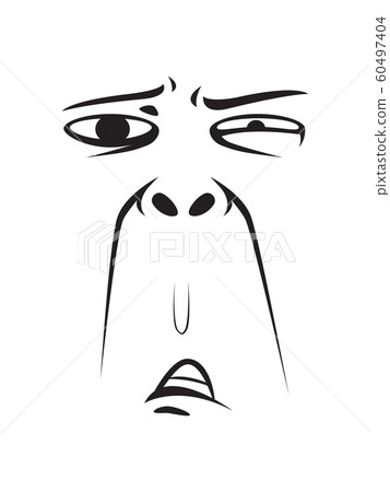 Long Face Expression - Pissed Off. Isolated Vector - Stock Illustration ...