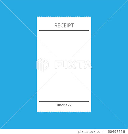 Receipt paper template on blue background - Stock Illustration ...