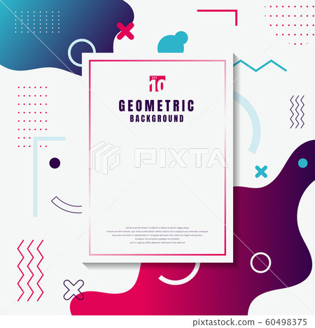 Creative template rectangle frame border blue and - Stock Illustration ...