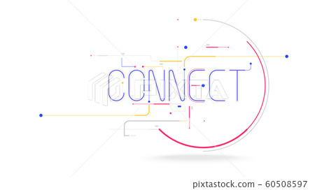 Connect text letter logo background - Stock Illustration [60508597] - PIXTA