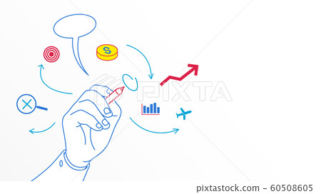 Business mind map hand drawing - Stock Illustration [60508605] - PIXTA
