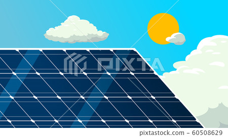 Solar panels vector background - Stock Illustration [60508629] - PIXTA