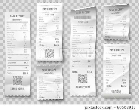 Retail purchase bill. Supermarket shopping... - Stock Illustration ...