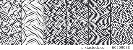 Set of organic seamless patterns with rounded... - Stock Illustration [60509088] - PIXTA